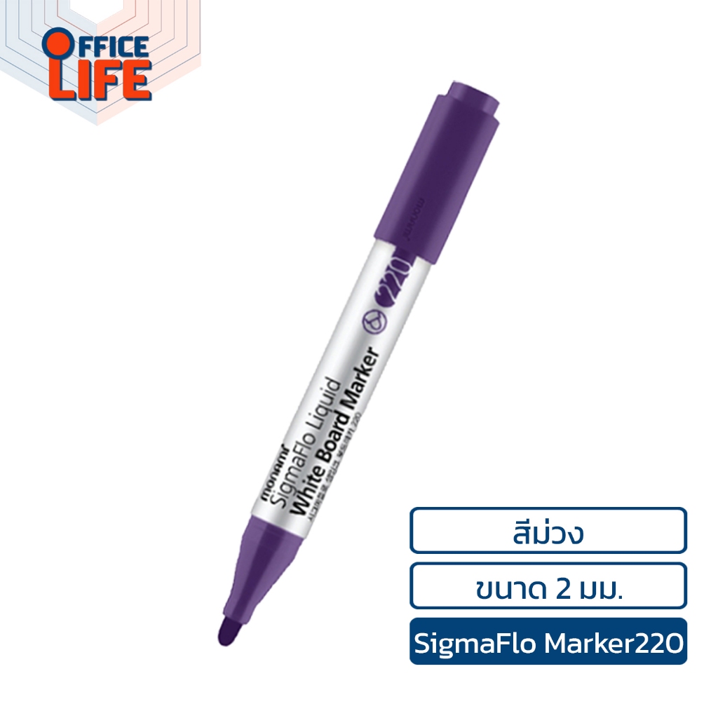 Monami Whiteboard ปากกาไวท์บอร์ด แบบลบได้ โมนามิ SigmaFlo Liquid Marker ...