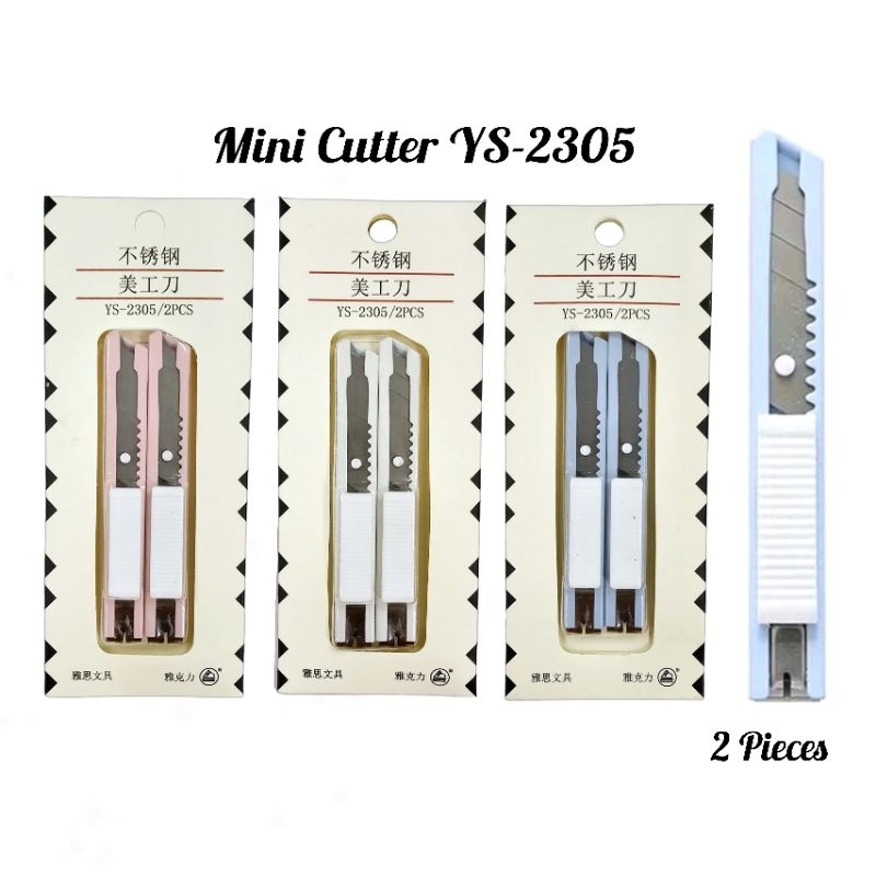 มีดคัตเตอร์มินิ 45 ° (YS-2305) Cutter Mini ขนาด 8.5 ซม. ตัวด้ามเหล็ก ...