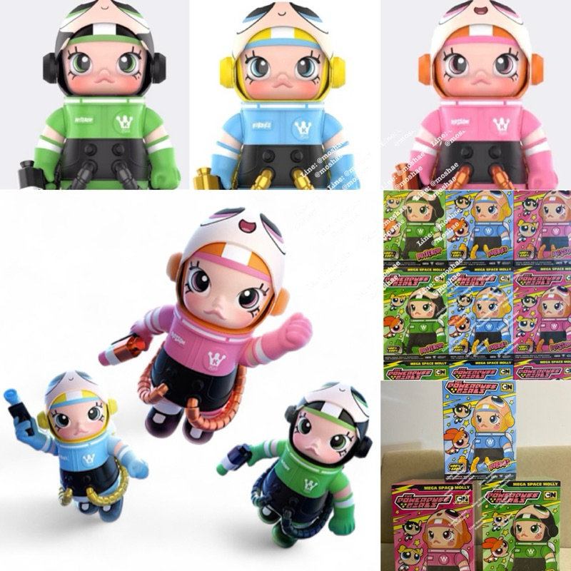 พร้อมส่งจากไทย Mega Space Molly Powerpuff Girls 400 100 Pop Mart 9887