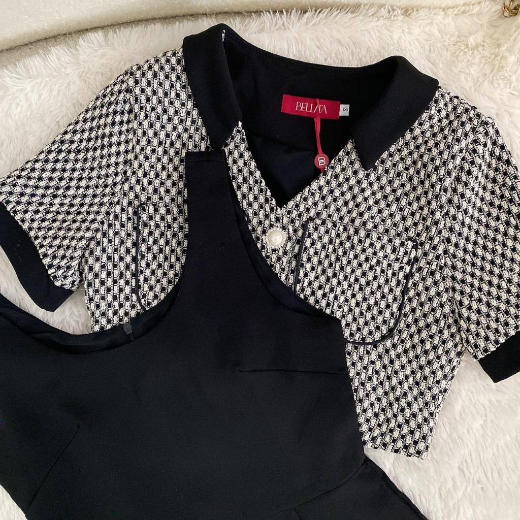 K521 BELLITA BRAND เซ็ทจั้มยาว 2 ชิ้น ใส่ทำงาน เที่ยวคาเฟ่ | Shopee Thailand