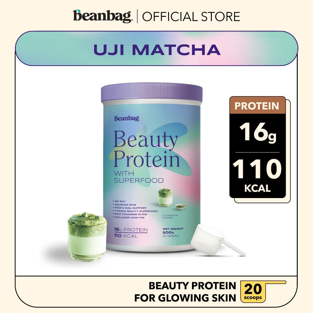 Beanbag Beauty Protein with Superfood รส Uji Matcha 500g. | Shopee Thailand