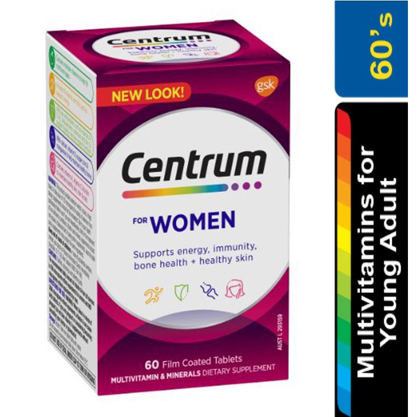 เซนทรัม Centrum Advance Multivitamin for Men/Women วิตามินรวม ผู้ใหญ่ ...