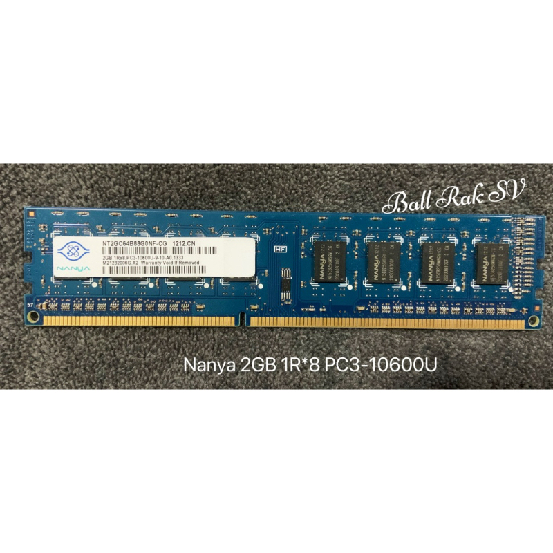 Ram Nanya 2GB 1R/2R*8 PC3-10600U | Shopee Thailand