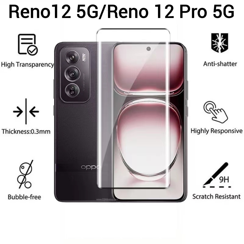 Reno12 Pro 5Gตรงรุ่น(พร้อมส่งในไทย)ฟิล์มกาวเต็ม ฟิล์มกระจกเต็มจอOPPO ...