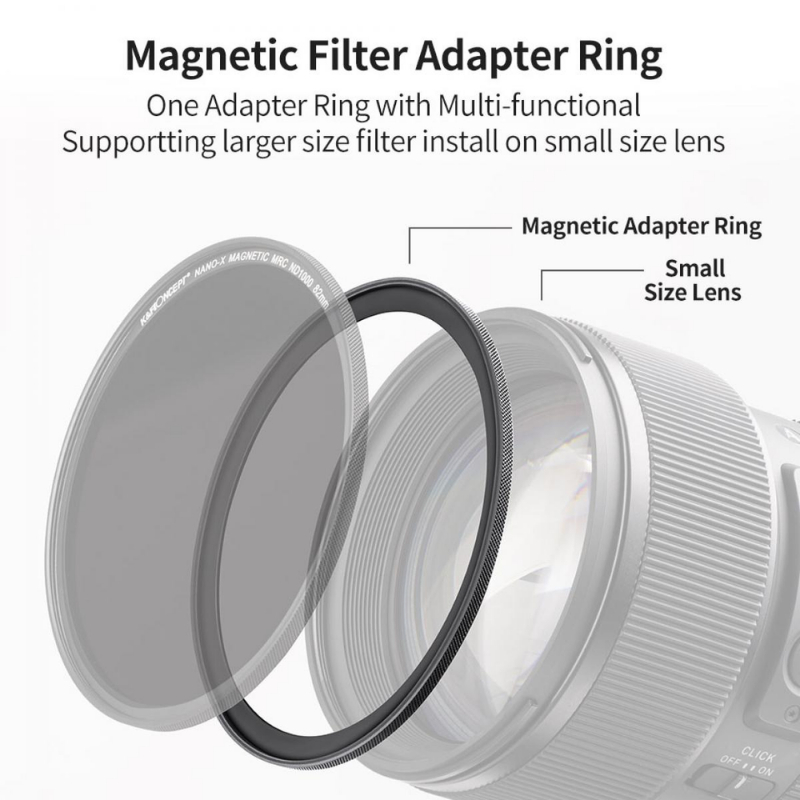 K&F Magnetic Lens Filter Adapter Ring แหวนอะแดปเตอร์ปรับขนาดฟิลเตอร์ ...