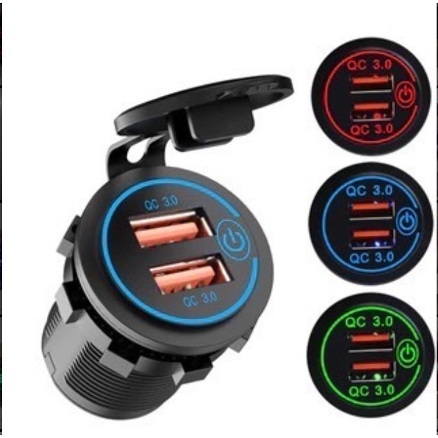 USB socket Quick charge 3.0 fast charge ยูเอสบี หลากสี ทั้งแบบหน้าจอและ ...