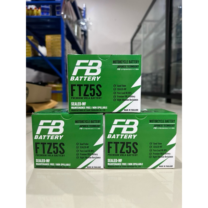 แบตเตอรี่ FB 5 แอมป์ ( ล็อตใหม่ ) ใช้ได้กับรถทุกรุ่นที่ใช่สตาร์ทมือ ฃ ...