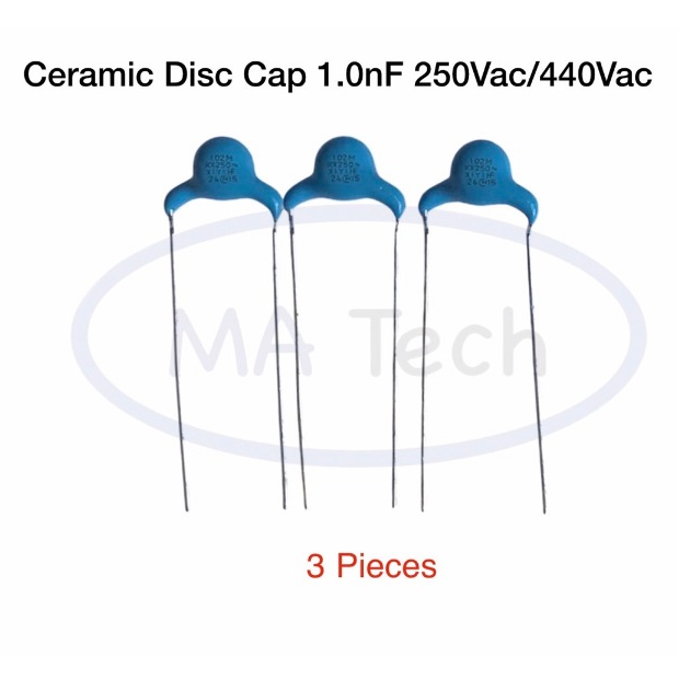 102M 1.0nF 250V คาปาซิเตอร์ เซรามิก 1nF 250V 440Vac/250Vac 1.0nF/250Vac ...