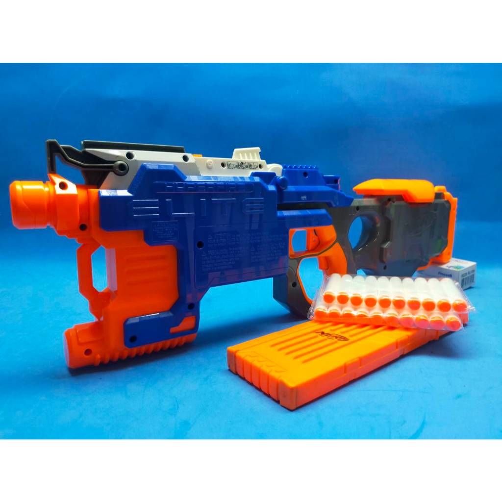 ปืน nerf Hyperfire ระบบไฟฟ้า ยิงรัวมันส์แบบ Full ออโต้ ปืนกระสุนโฟม ของแท้ ราคาถูก มือสอง ...