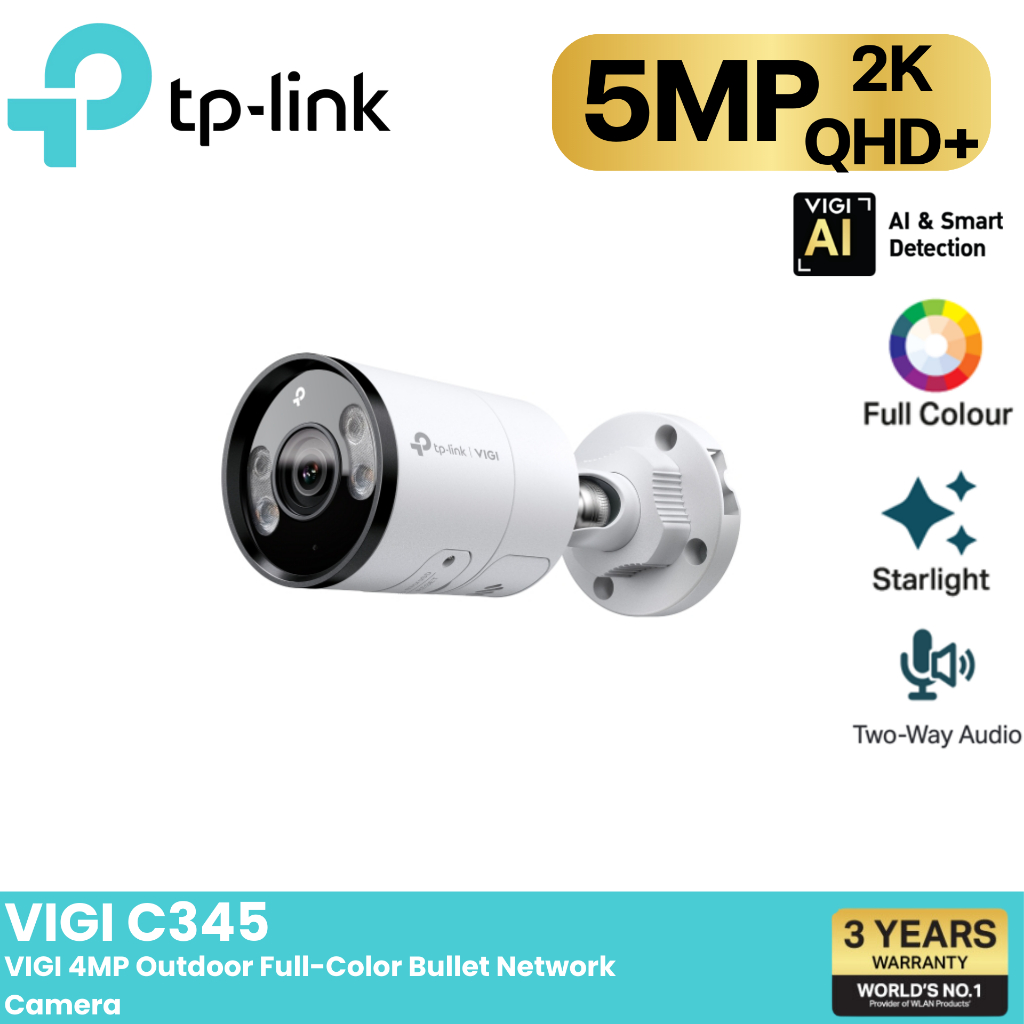TP-LINK VIGI กล้องวงจรปิด IP 4 ล้านพิกเซล รุ่น VIGI C345 | Shopee Thailand