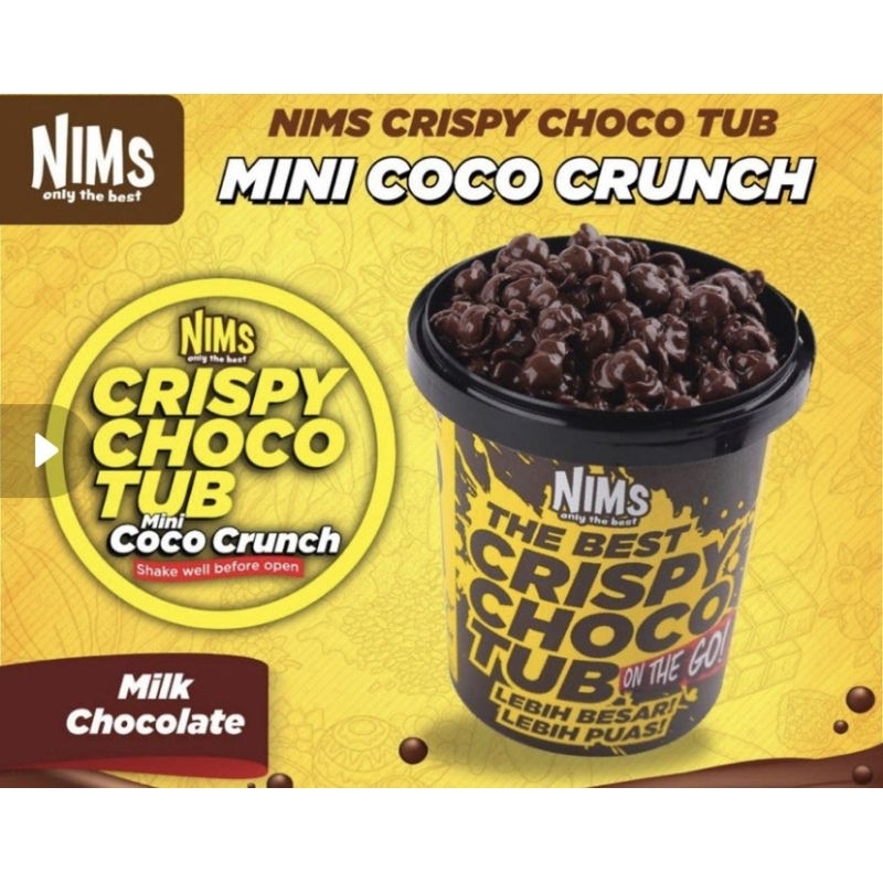 Nims crispy choco tube นำเข้ามาเลเซีย ขนมเคลือบช็อคโกเเลตขนมทานเล่นช้อค ...