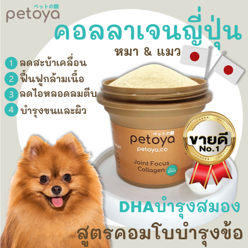 Petoya คอลลาเจนญี่ปุ่นบำรุงข้อและขน สำหรับสุนัขและแมว สูตร Joint Focus + DHA | Shopee Thailand
