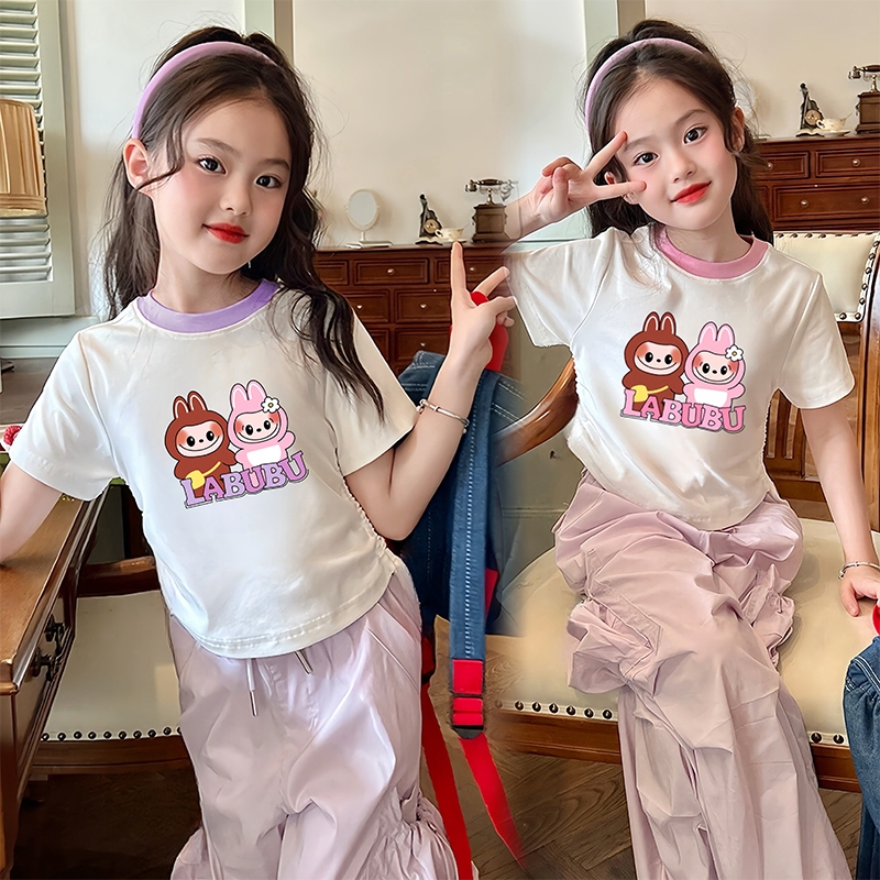 PRINCESS KESLI เสื้อยืดเด็กสีพื้นสีพาสเทล ผ้าร่องผ้ายืดใส่สบาย 1-11 ปี ...