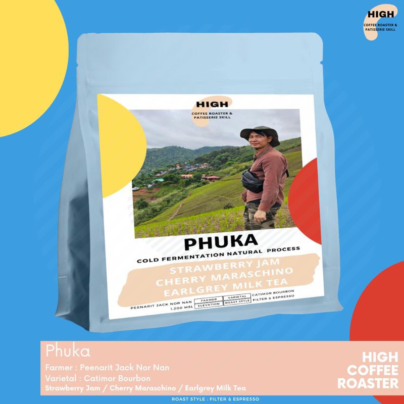 เมล็ดกาแฟ ภูคา Phuka คั่วอ่อน Cold Fermentation Natural | Shopee Thailand