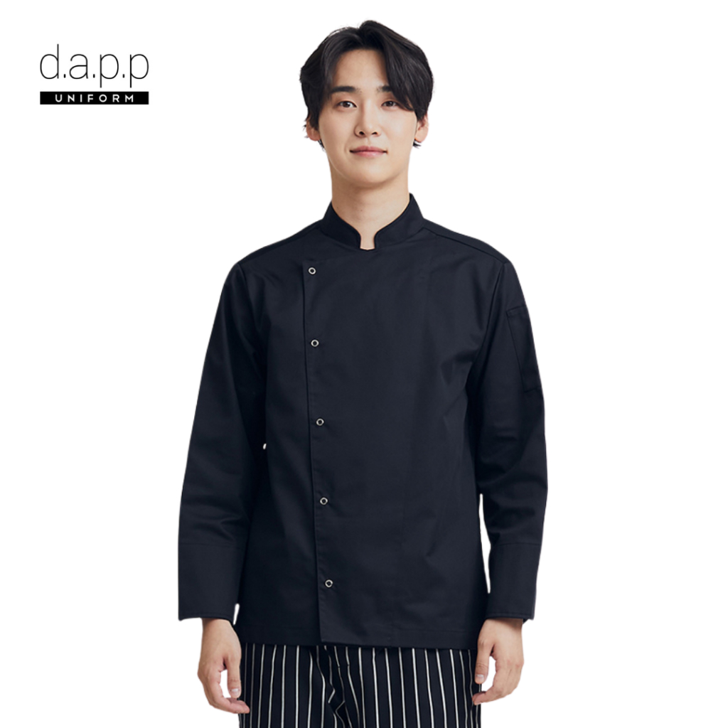 dapp Uniform เสื้อเชฟ เสื้อกุ๊ก แขนยาว คอจีน รุ่น Clark สีดำ ...