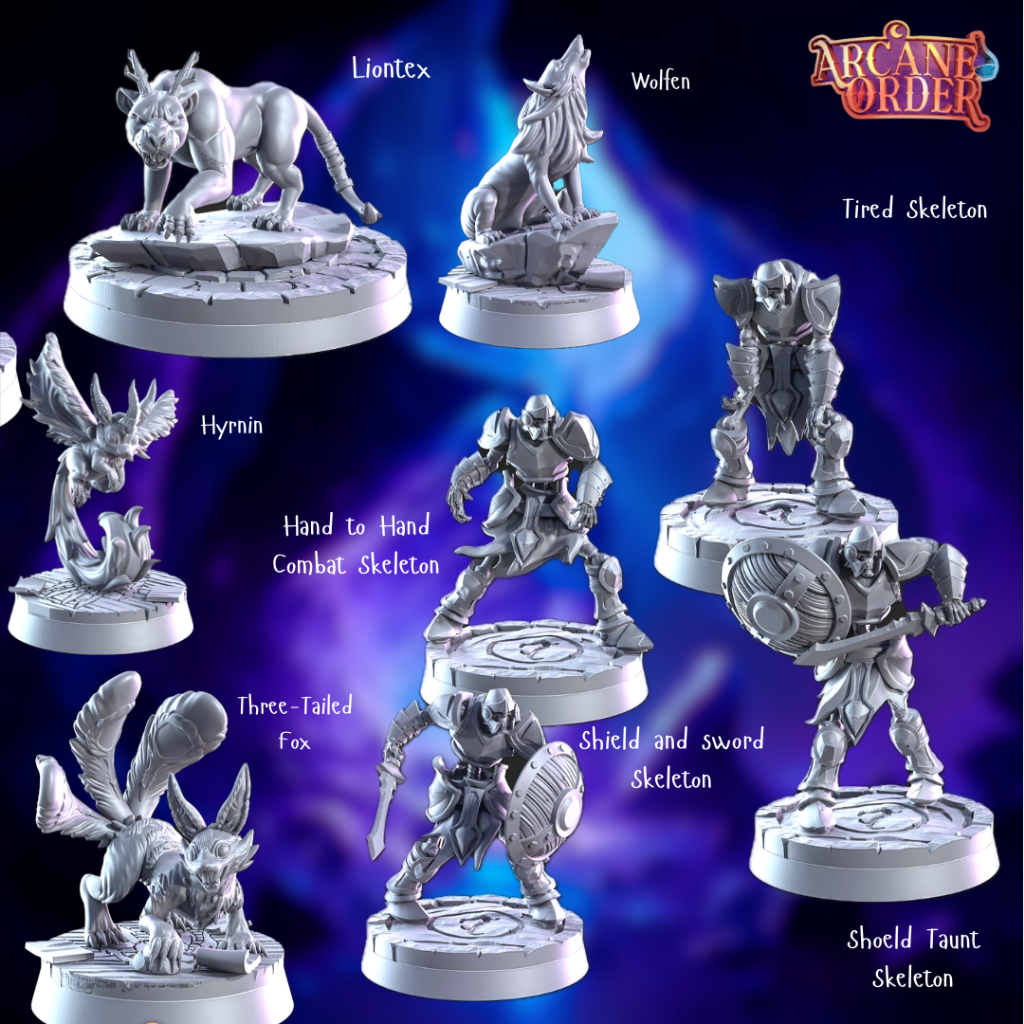 DnD Miniature I Arcane Order I ชุดภาคีเวทมนตร์ - โมเดลบอร์ดเกม (งานเร ...
