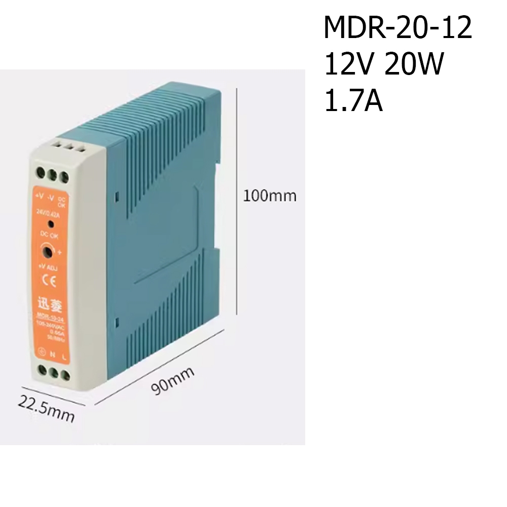 MDR Switching Power Supply SMPS เครื่องจ่ายไฟ DC 12V 24V 10W - 100W ...