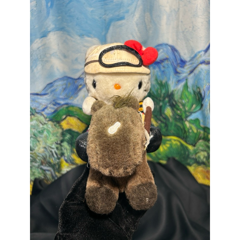 Hello Kitty Riding Horse White Hat Vintage ตุ๊กตา คิตตี้ ขี่ม้า ...