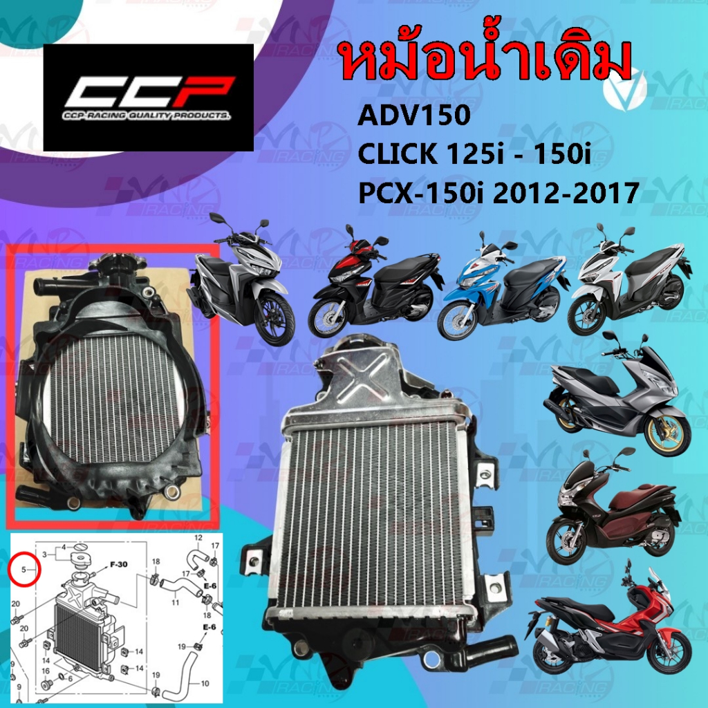 หม้อน้ำเดิม CLICK 125i - 150i /PCX-150i 2012-2016 / ADV150 งาน OEM ...