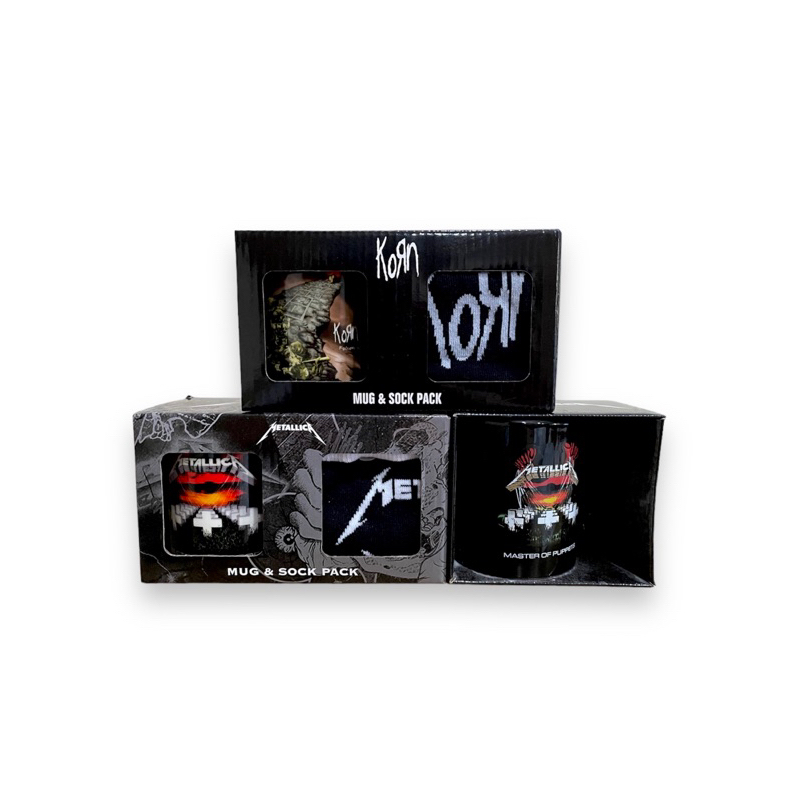 แก้ววงดนตรีมือหนึ่ง ลิขสิทธิ์แท้ แก้วกาแฟ ถุงเท้าวงดนตรี METALLICA ...