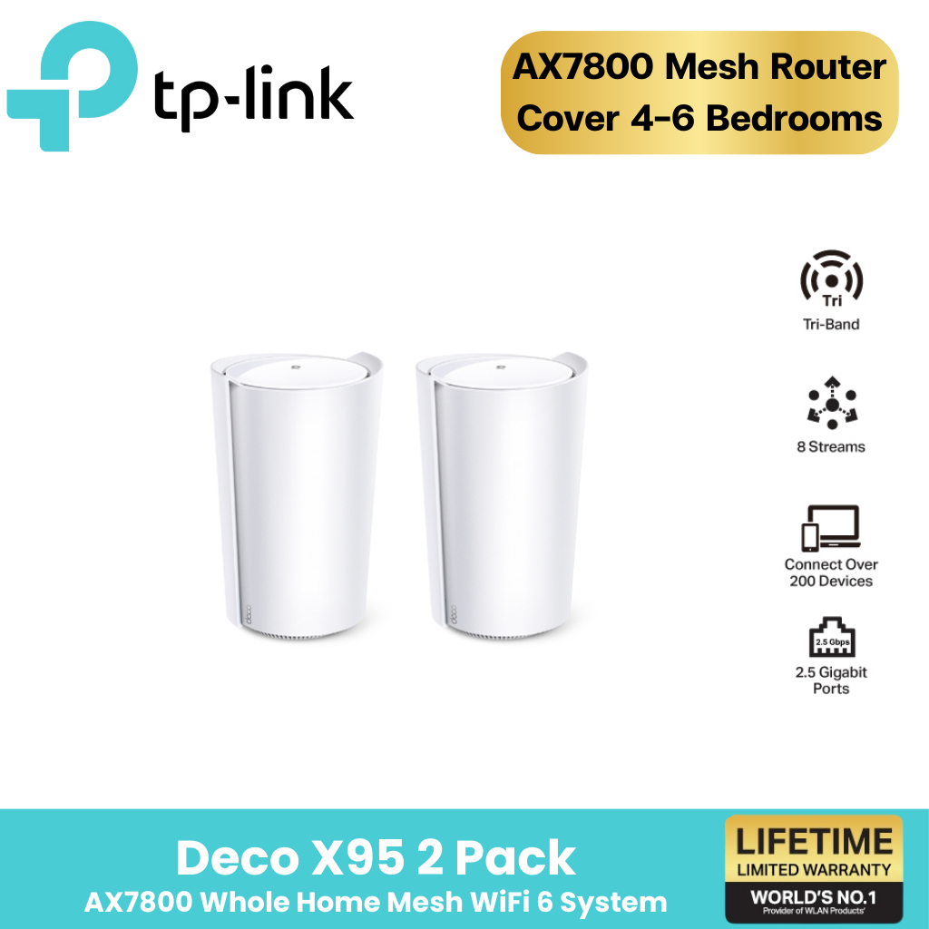 TP-Link Deco X95 | AX7800 Whole Home Mesh WiFi 6 System | Shopee Thailand