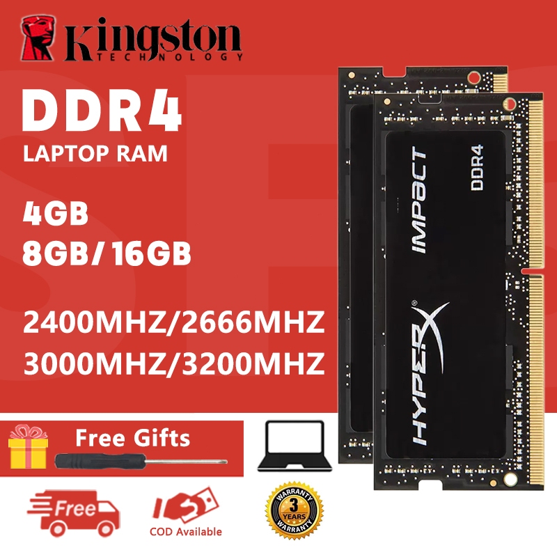 Kingston Hyperx Impact DDR4 RAM Laptop 4GB 8GB 16GB 2133Mhz 2400Mhz 2666Mhz 3200Mhz SOIDMM ...