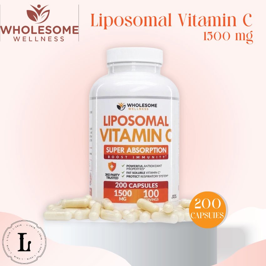 Wholesome Wellness Liposomal Vitamin C 1500 mg 200 Caps เสริมสร้าง ...