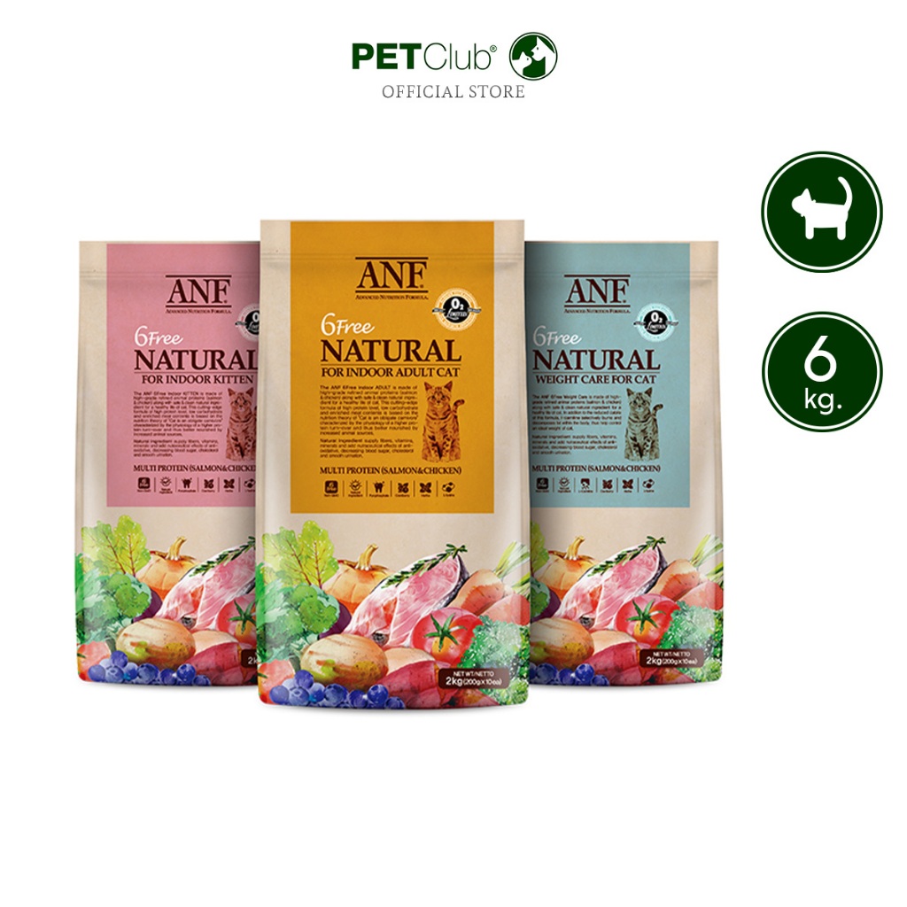 [PETClub] ANF Organic 6FREE Cat - อาหารแมวออร์แกนิค 3 สูตร 6kg. | Shopee Thailand