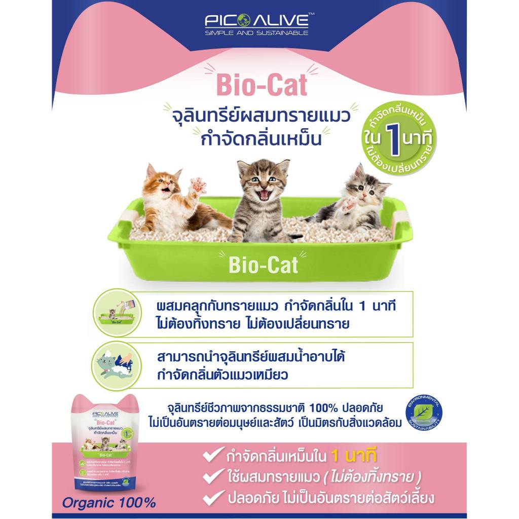 Pico Alive Bio Cat จุลินทรีย์กำจัดกลิ่นฉี่เเมว กลิ่นแอมโมเนีย ภายใน 1 ...