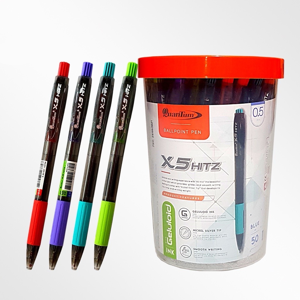 ***รุ่นใหม่ล่าสุด***ปากกา QuanTum X5 HITZ 0.5 มม.หมึกสีน้ำเงิน 1 กป. มี ...