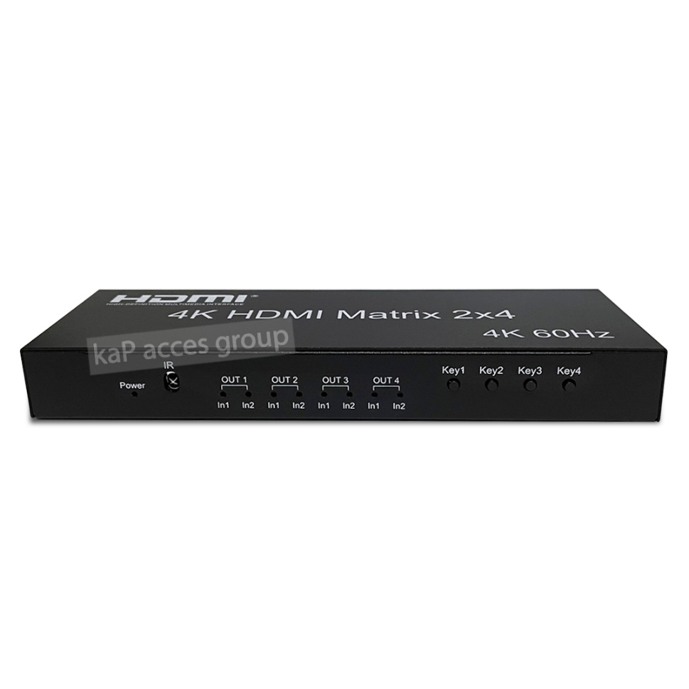 4K 60Hz Matrix 2X4 2 In 4 Out HDMI 2.0 Splitter Switch Audio Extractor ...