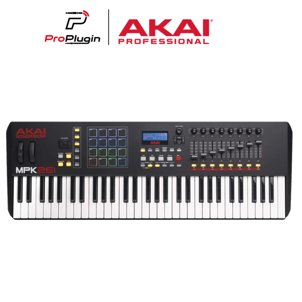 AKAI MPK 261 มิดี้คีย์บอร์ดใบ้ 61 Key แบบ USB Midi Keyboard Controller (ProPlugin) | Shopee Thailand