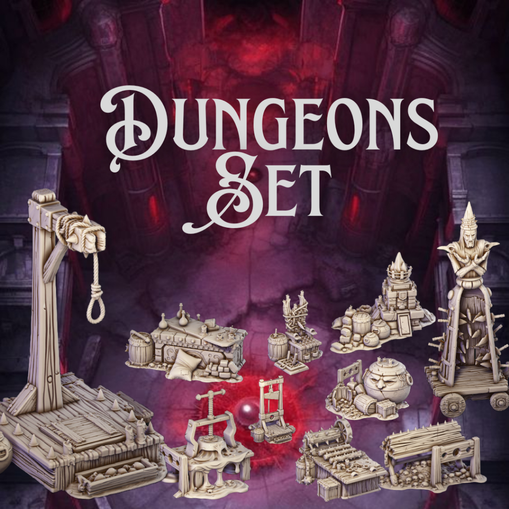โมเดลประกอบฉาก เซ็ต Dungeon โมเดลประกอบสำหรับดันเจี้ยน โมเดลบอร์ดเกม ...