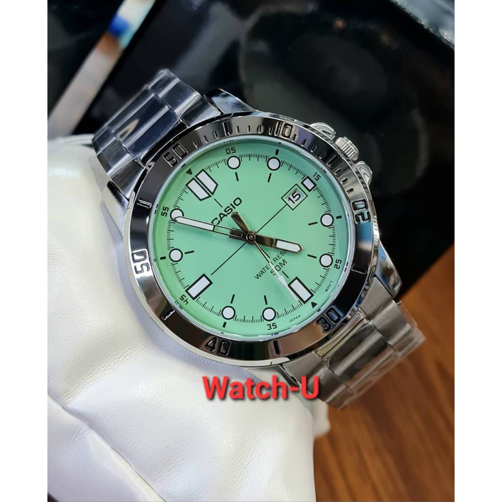 นาฬิกา คาสิโอ Casio STANDARD Analog สายสแตนเลส MTP-VD01D-3E1 | Shopee ...