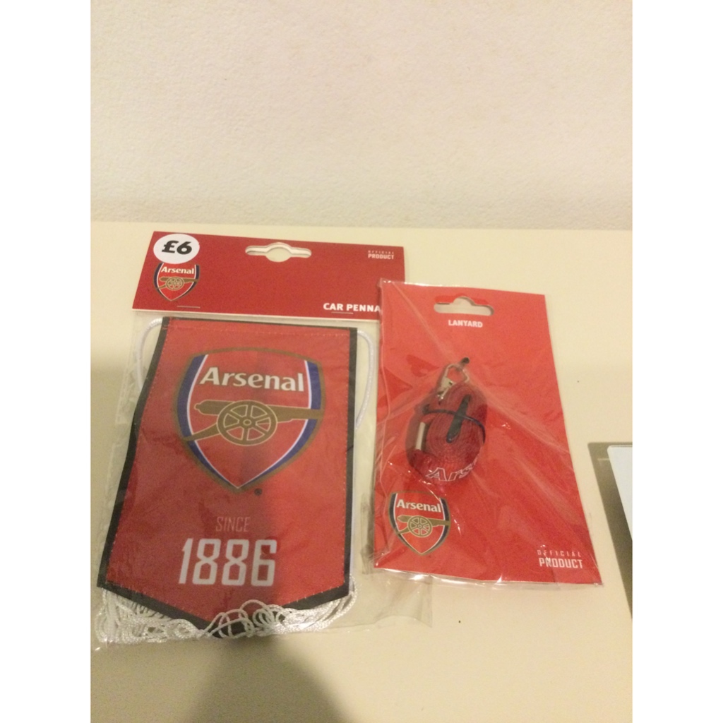 Arsenal car pennant ป้ายแขวนรถทีมArsenal ปืนใหญ่ + landyard สายคล้อง ...