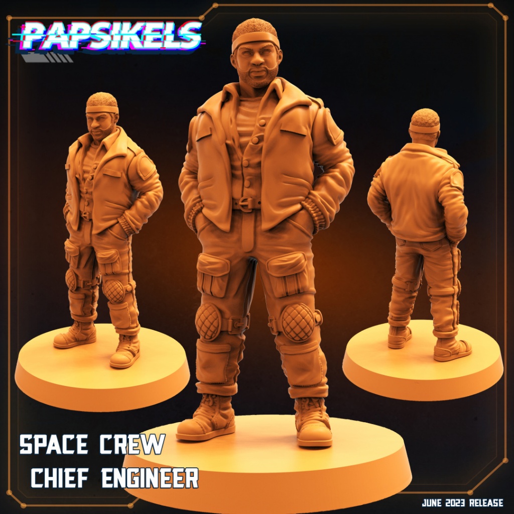 Space Crew Chief Engineer - Vs Humans - Humanoid Human / 32mm scale 3D ...