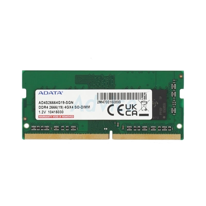 RAM DDR4(2666, NB) 4GB ADATA 4 CHIP (AD4S26664G19-SGN) ประกัน LT ...