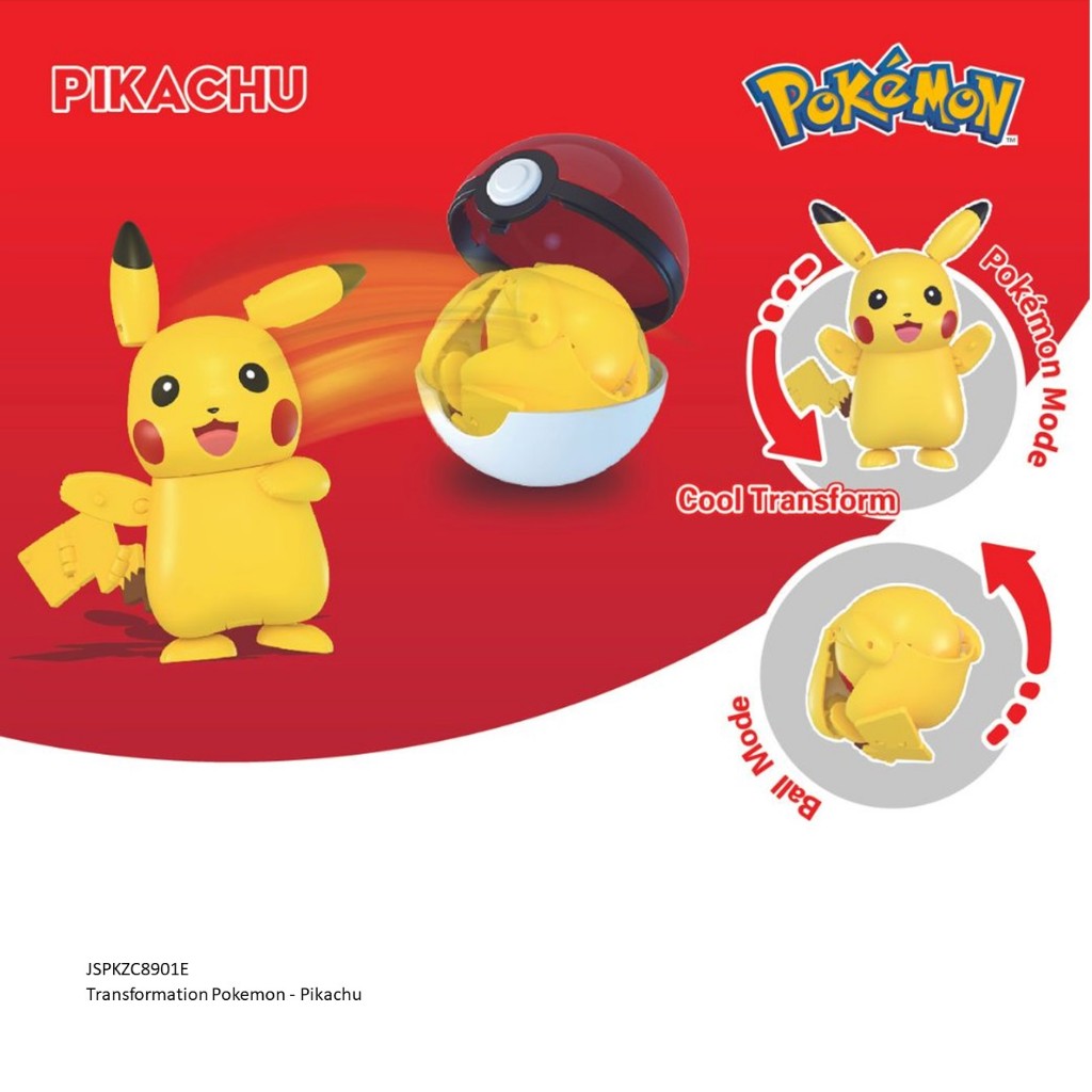 Pokemon - Transformation Pokemon - Pikachu รหัส JSPKZC8901E | Shopee ...