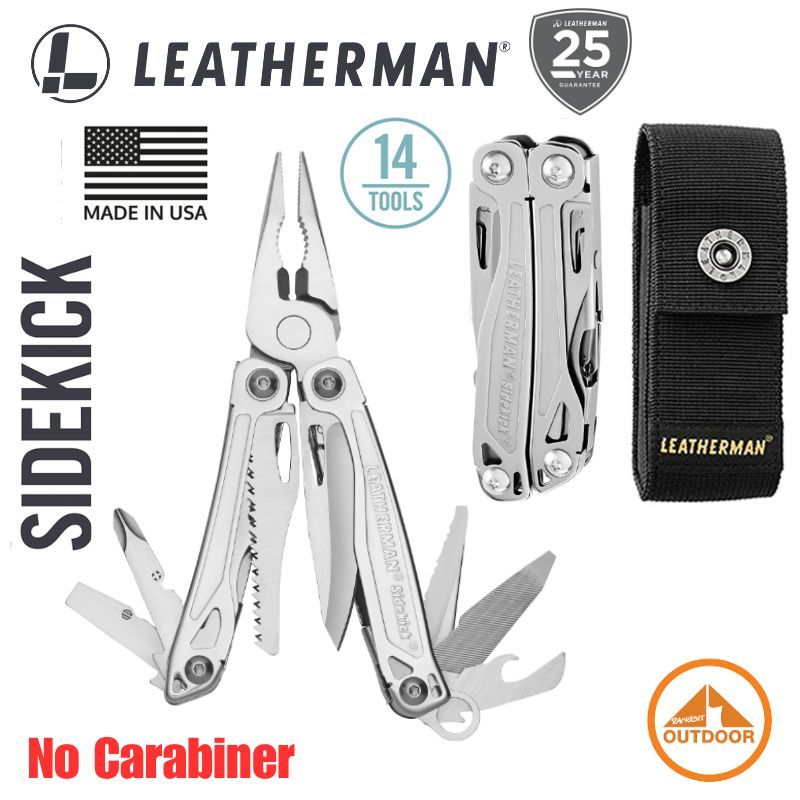 Leatherman Sidekick Multi Tool Stainless | 14 Tools #ไม่แถมคาราบายเนอร์ | Shopee Thailand