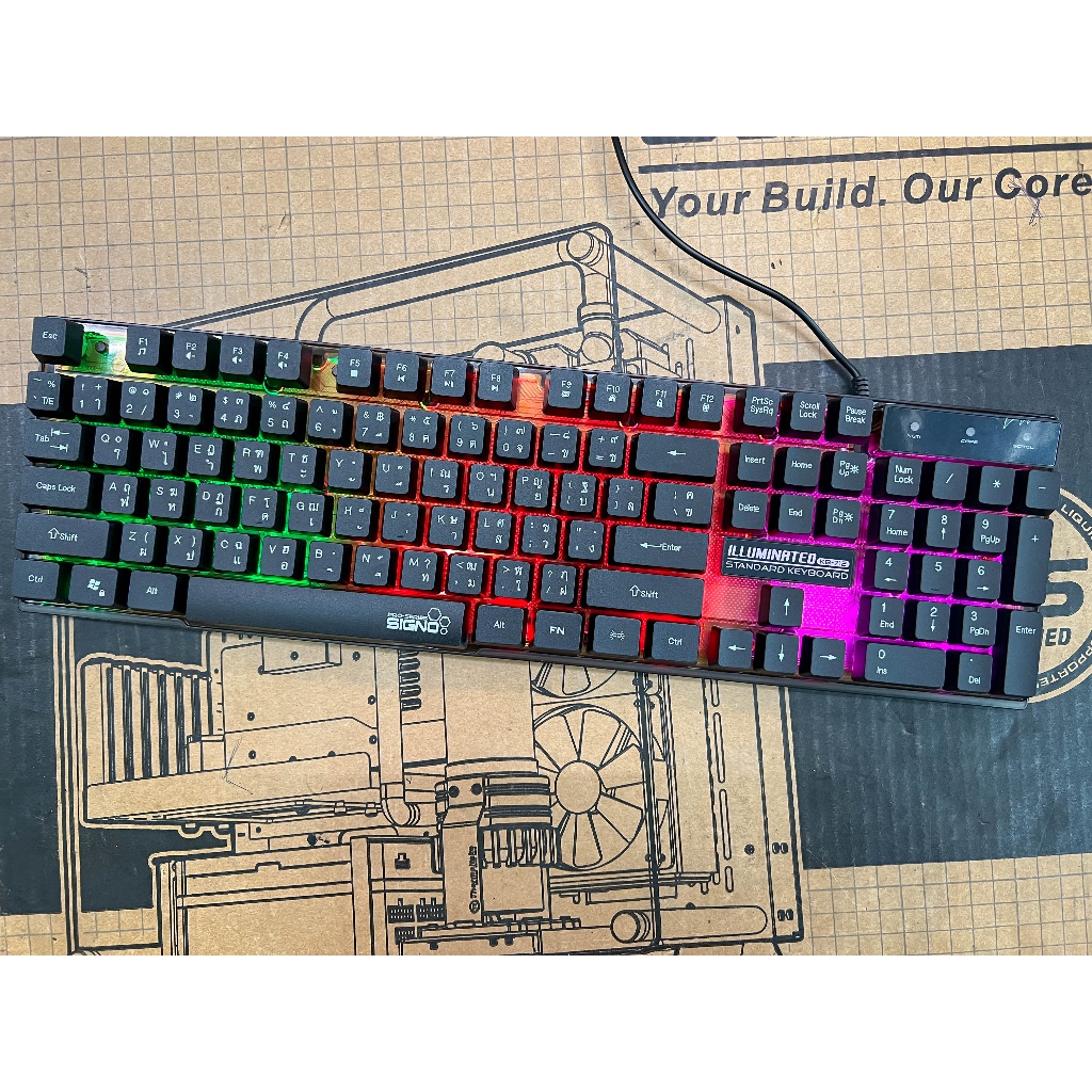 คีย์บอร์ดเล่นเกมส์ Signo KB-712 มีสีไฟสวยๆ ของใหม่แกะกล่อง | Shopee ...