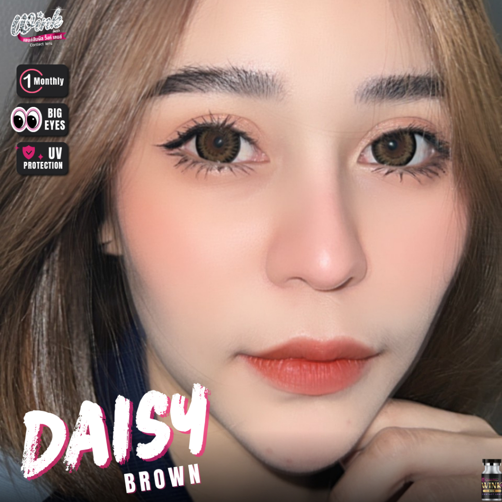 คอนแทคเลนส์ บิ๊กอาย รุ่น Daisy สีเทา/ตาล Gray/Brown | Shopee Thailand