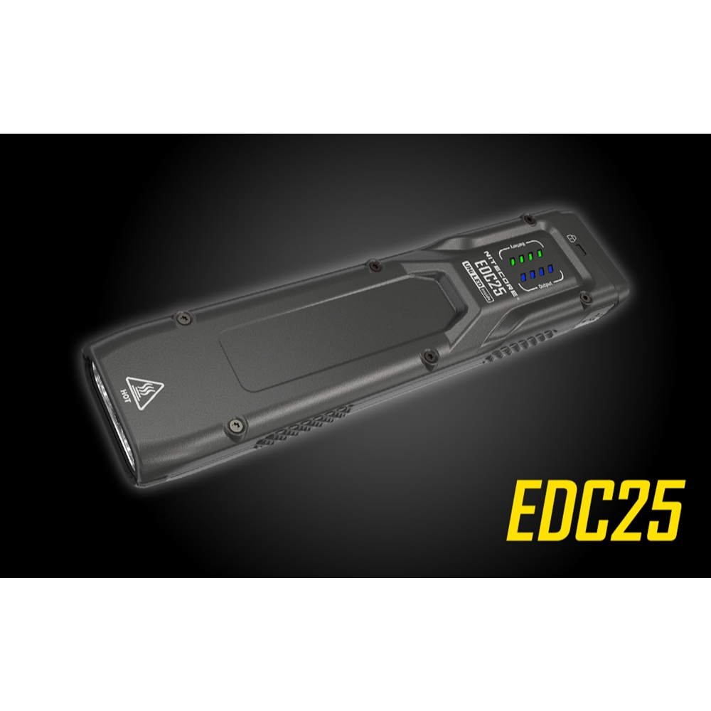 Nitecore EDC25 ไฟฉาย EDC แบบแบน ชาร์จไฟได้ผ่าน USB-C 3000 ลูเมน ...