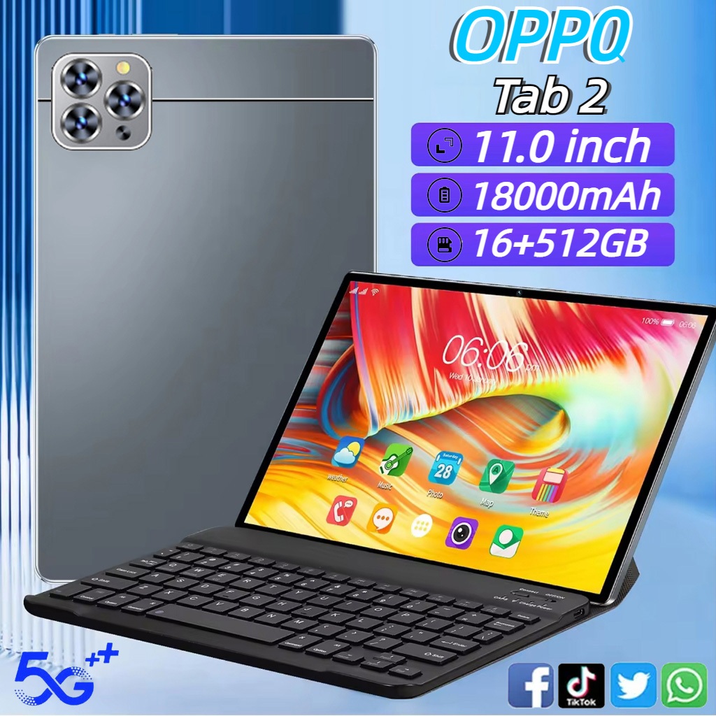 OPP0 แท็บเล็ต 2 11.0 นิ้ว 16 + 512GB Android แท็บเล็ตราคาถูก 5G แท็บเล ...