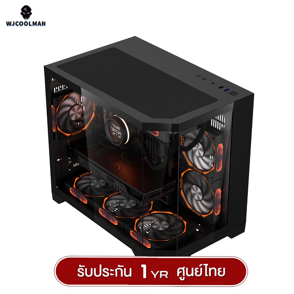 เคสคอมพิวเตอร์ WJCOOLMAN DREAMER M-ATX Tempered Glass Gaming Case (No ...