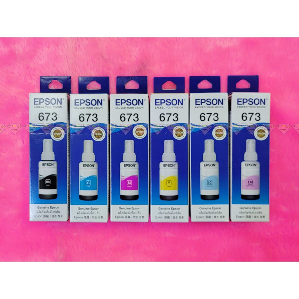 EPSON 673 BK,C,M,Y,LC,LM 6 ขวด ของแท้ | Shopee Thailand