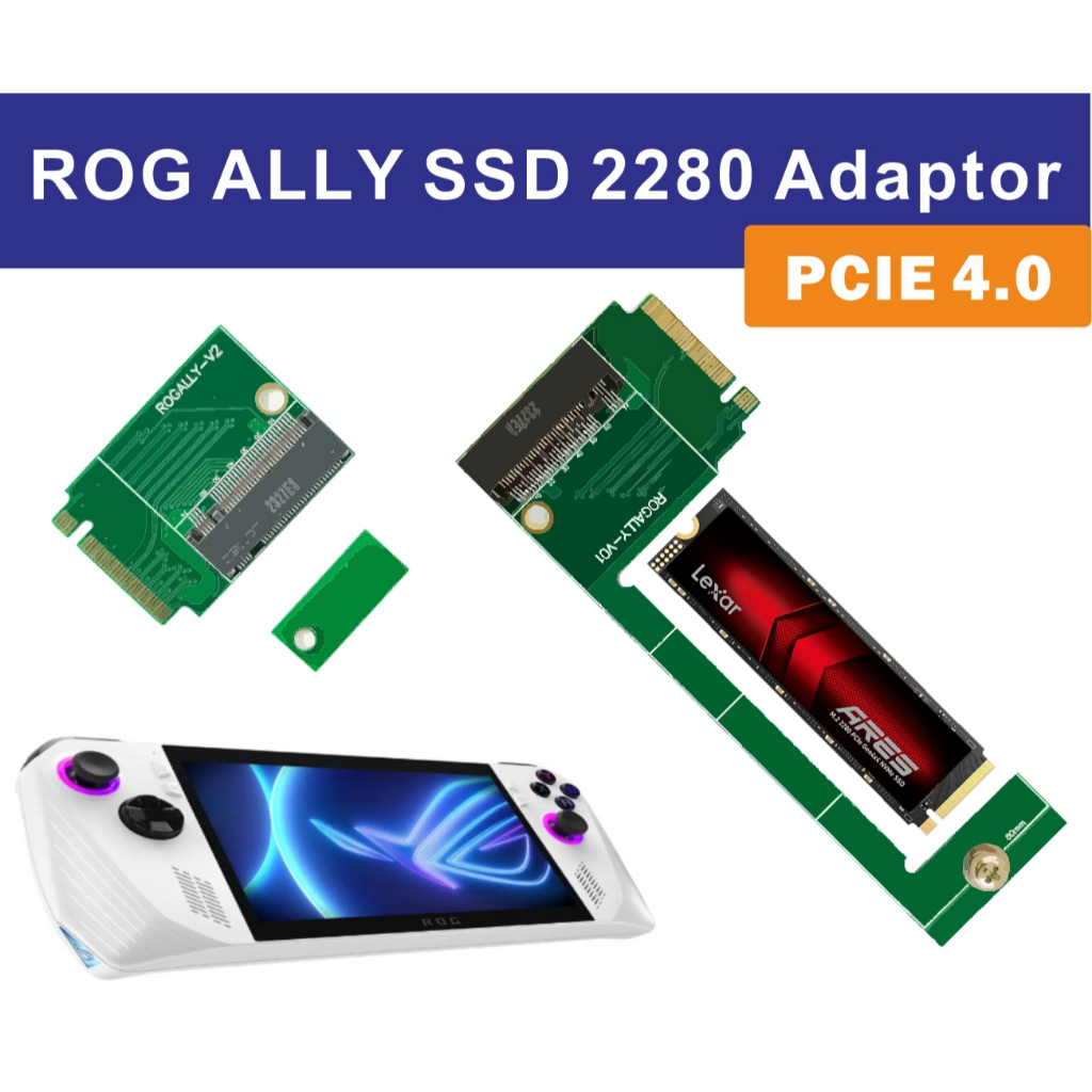 M.2 2280 90 องศา Adaptor for Rog Ally PCIE 4.0 full speed 4 layers ...