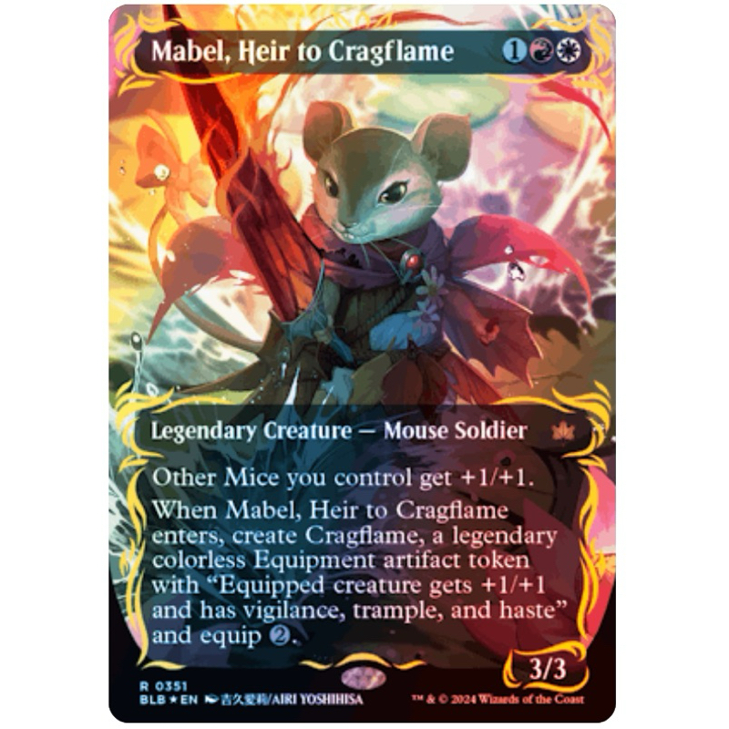 Bloomburrow Variants Foil: Mabel, Heir to Cragflame (0351 - Raised Foil ...