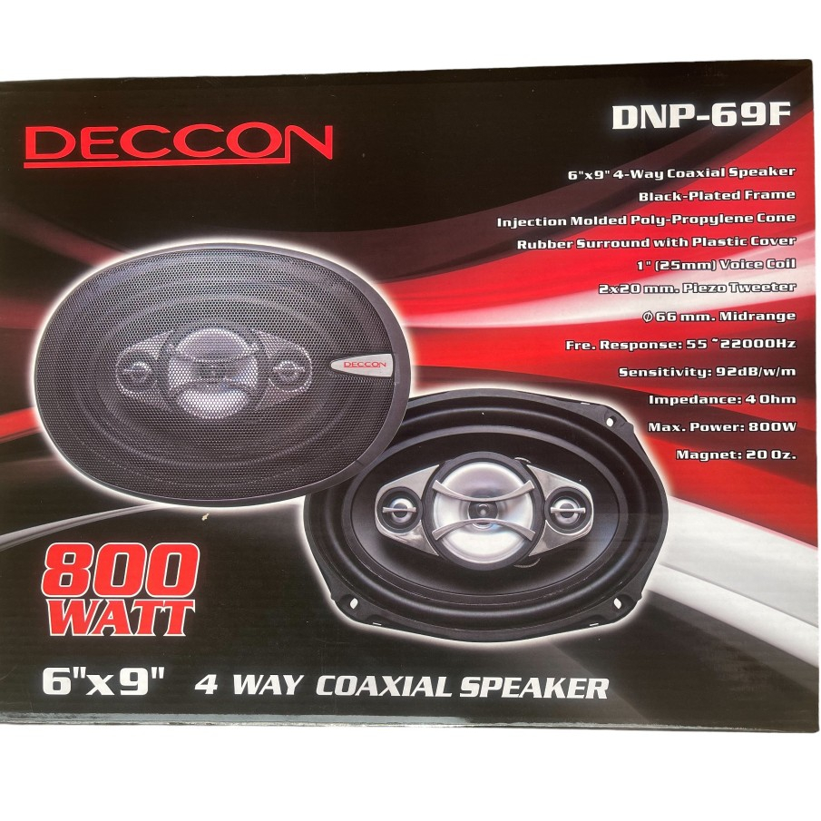 DECCON ลำโพงรถยนต์ 6x9 นิ้ว 800วัตต์ 4ทาง รุ่น CCON DNP-69 F D (2ตัว ...