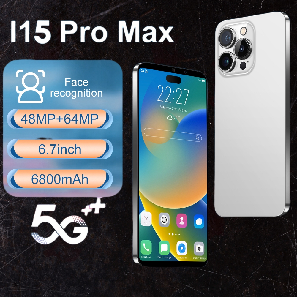 สมาร์ทโฟน I15 ProMax 5G หน่วยความจํา 6.7 นิ้ว 48+64MP แรม 16GB รอม ...