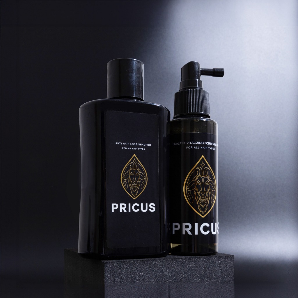 Pricus Anti Hair Loss and Anti Grey Hair shampoo and Spray แชมพู และ ...